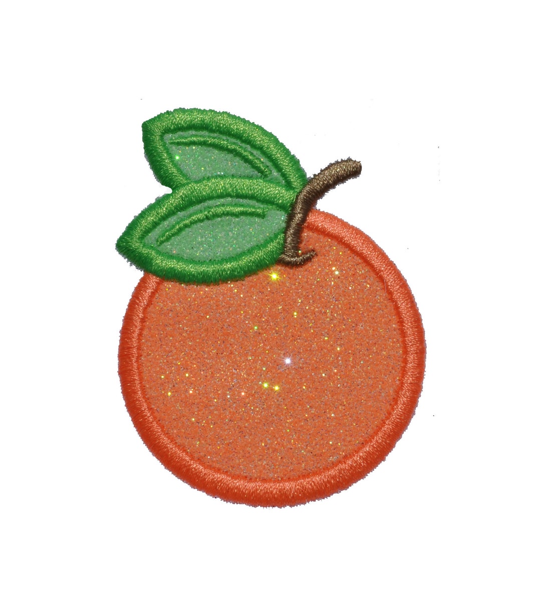 Orange Patch 3 Inch Glitter Orange Iron on Sew on Fruit Patch Costume ...