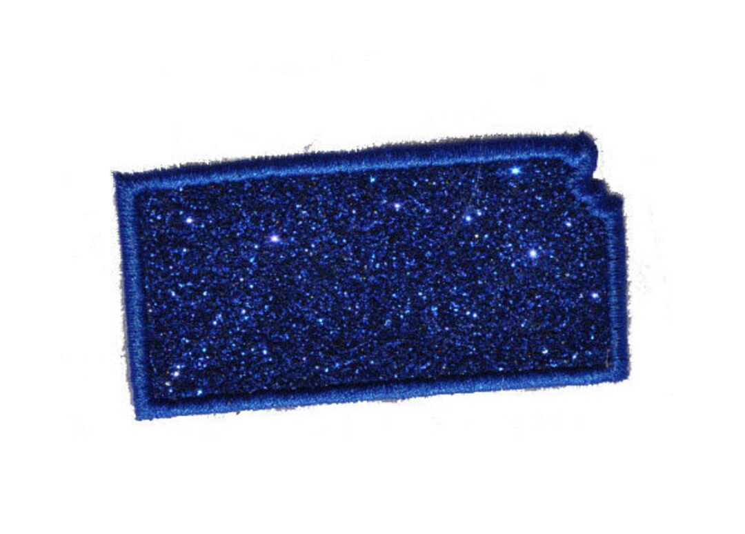 State of Kansas 2.5 or 4 Inch Sparkle Glitter Patch - Iron or Sew on ...