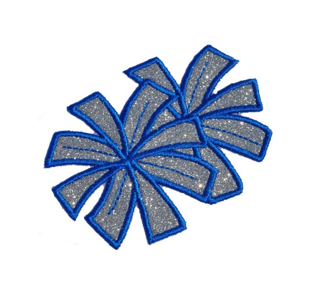 Pom Poms Cheerleader Glitter Patch Cheer Patch Bling Letterman Cheer ...