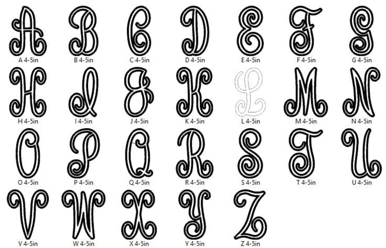 Script Posh Monogram Formal Sparkle Letter Patch Iron on or - Etsy