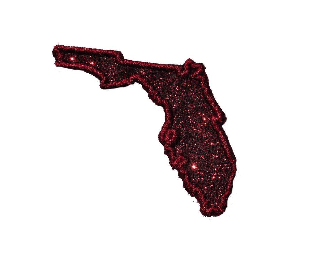 State of Florida 2.5 or 4 Inch Glitter Patch Florida Glitter Patch ...