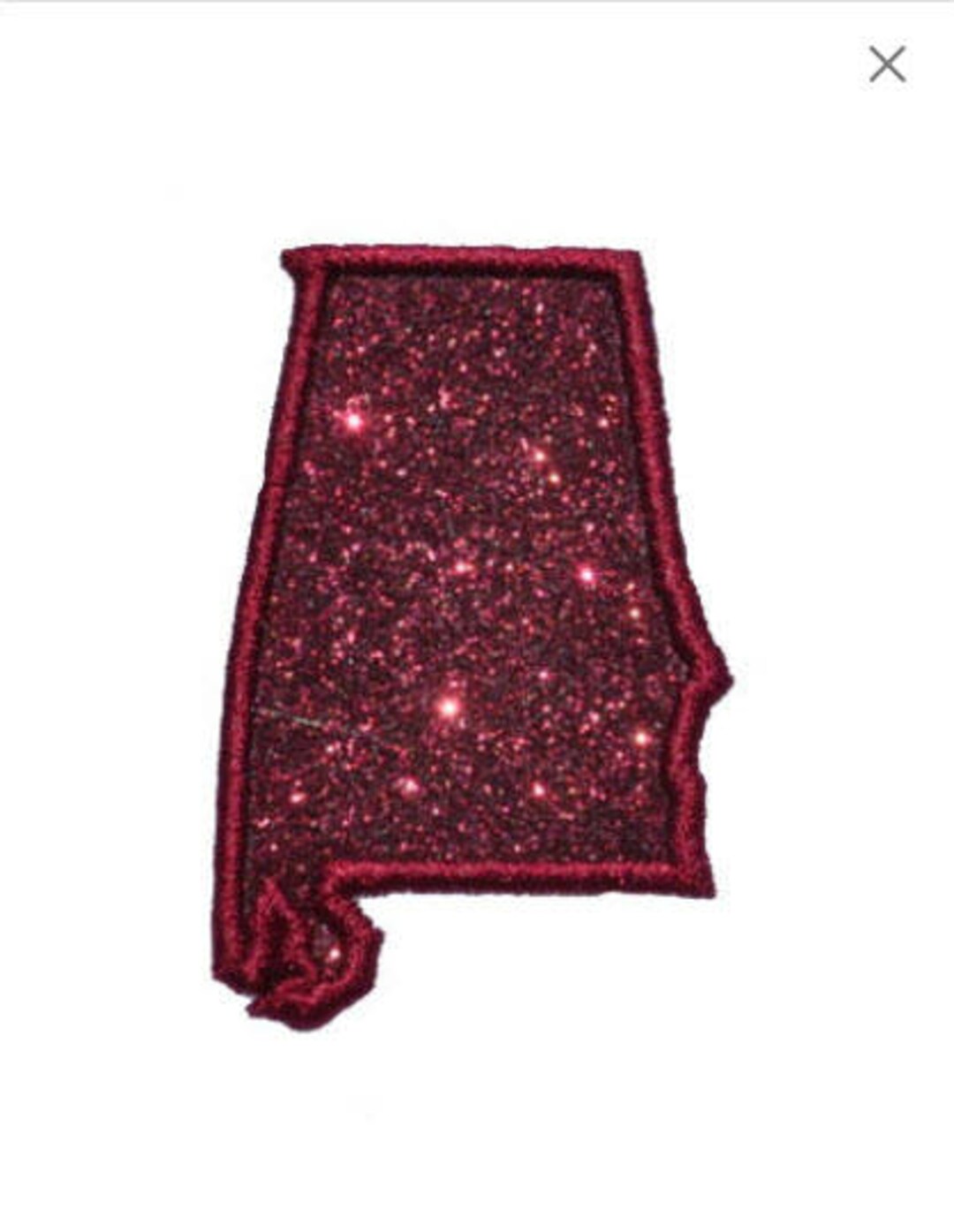 State of Alabama 2.5 or 4 Inch Sparkle Glitter Patch Alabama Glitter ...