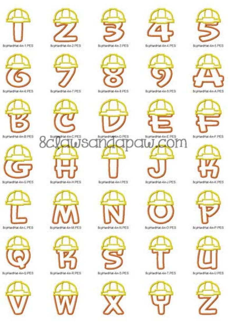 Hard Hat Construction Hat Glitter Sparkle Letter Patch Iron | Etsy