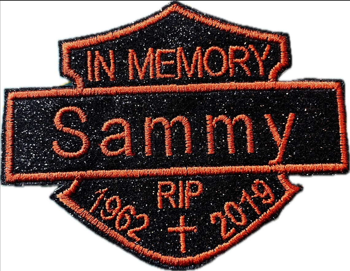 Personalized Biker Memory Glitter Patch, Harley Rider Remember ...