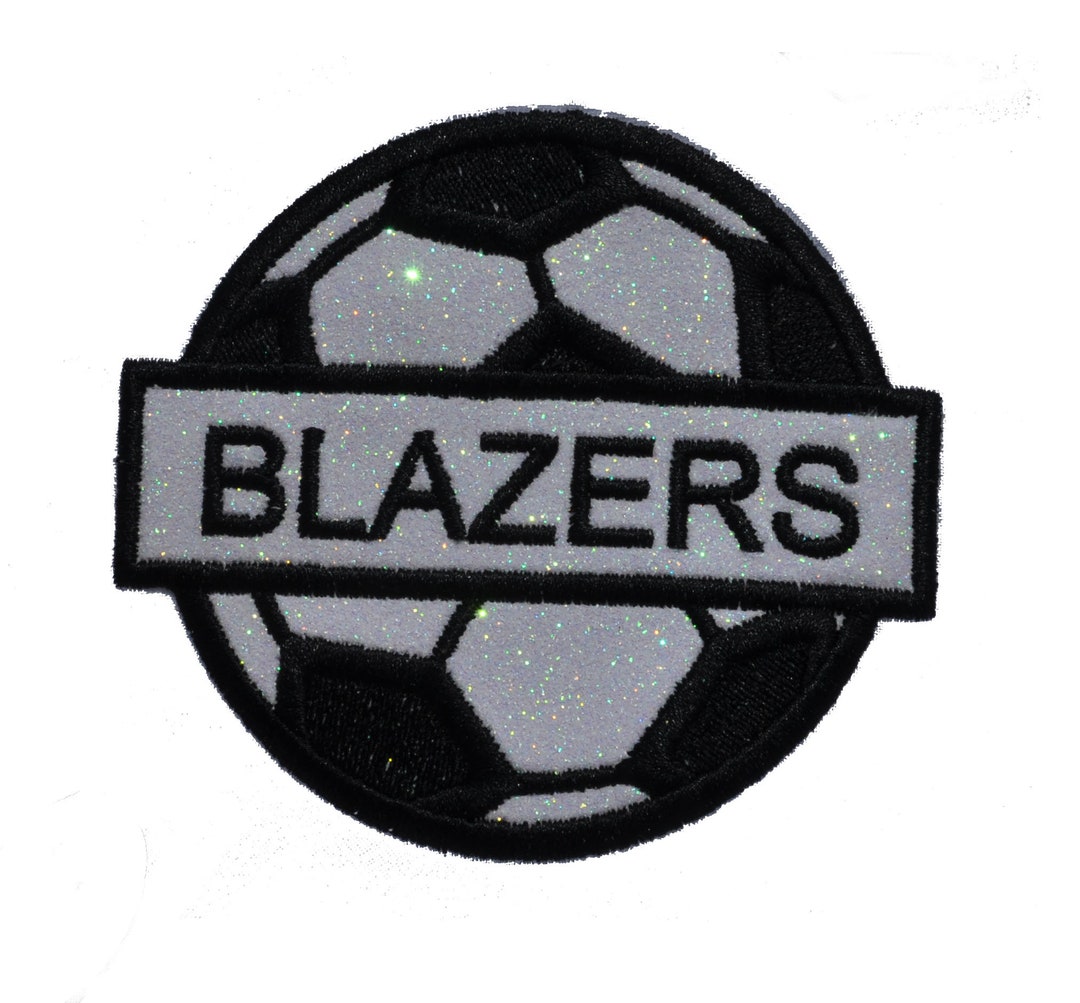 Soccer Team Name Tag Glitter Sparkle Letter Patch - Iron or Sew on ...