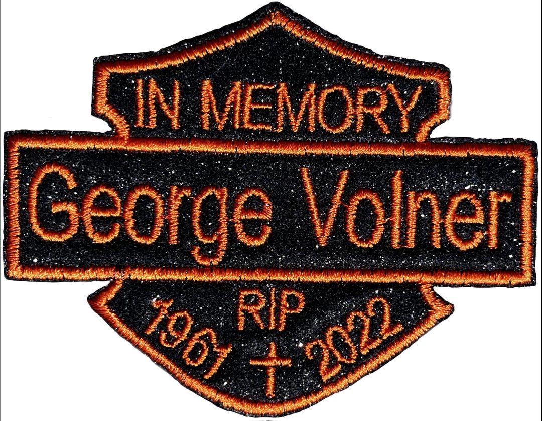 Personalized Biker Memory Glitter Patch, Harley Rider Remember ...