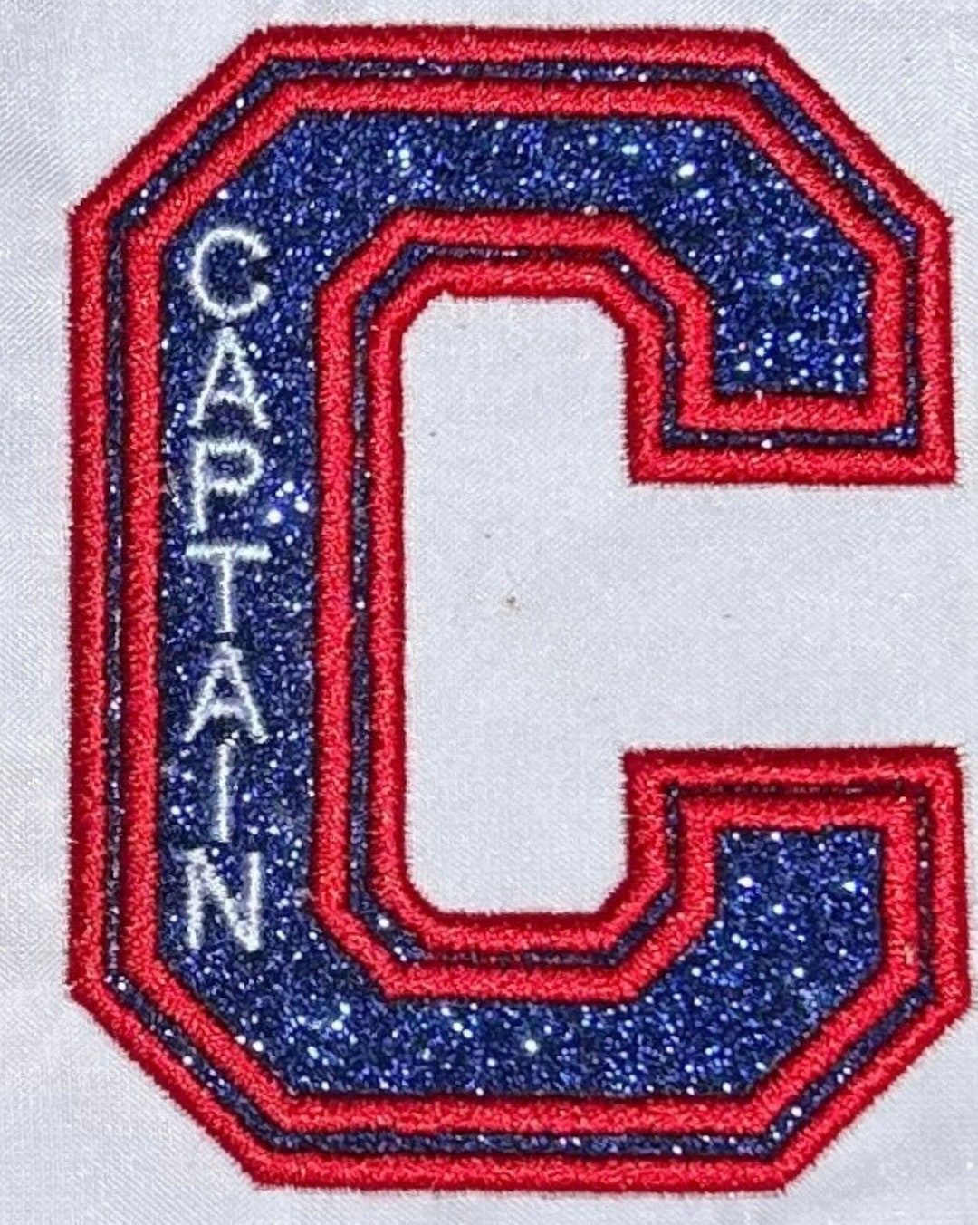 Captain Glitter Patch Personalized Patch Team Captain School Colors ...