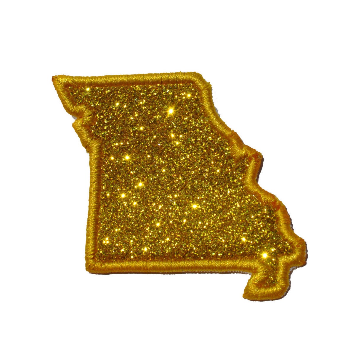 State of Missouri 2.5 or 4" Inch Sparkle Glitter Patch - Iron or Sew on ...