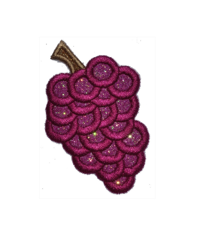 Grapes 3 Inch Glitter Sparkle Iron on Patch! GL262 - Etsy