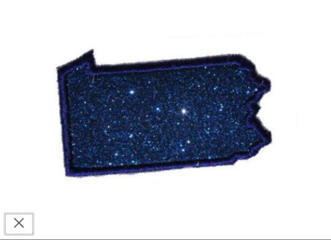 State of Pennsylvania 2.5 or 4 Inch Sparkle Glitter Patch - Iron or Sew ...