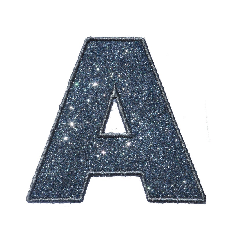 Glitter Letter Patch - Etsy