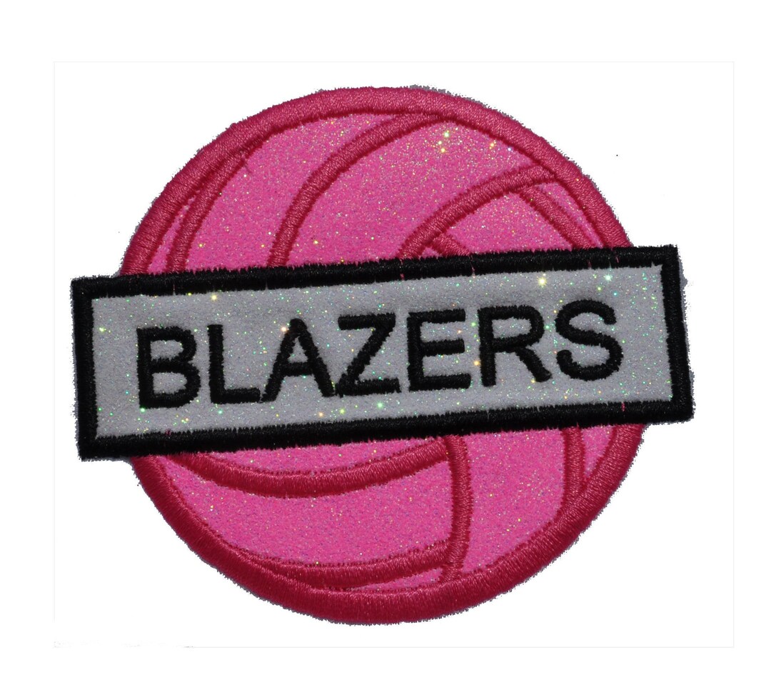 Personalized Custom Volleyball Patch Team Name Glitter Patch ...