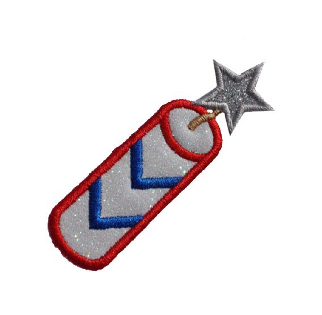 Firecracker Dynamite 4th of July Freedom Patriotic Usa Patch Iron on ...