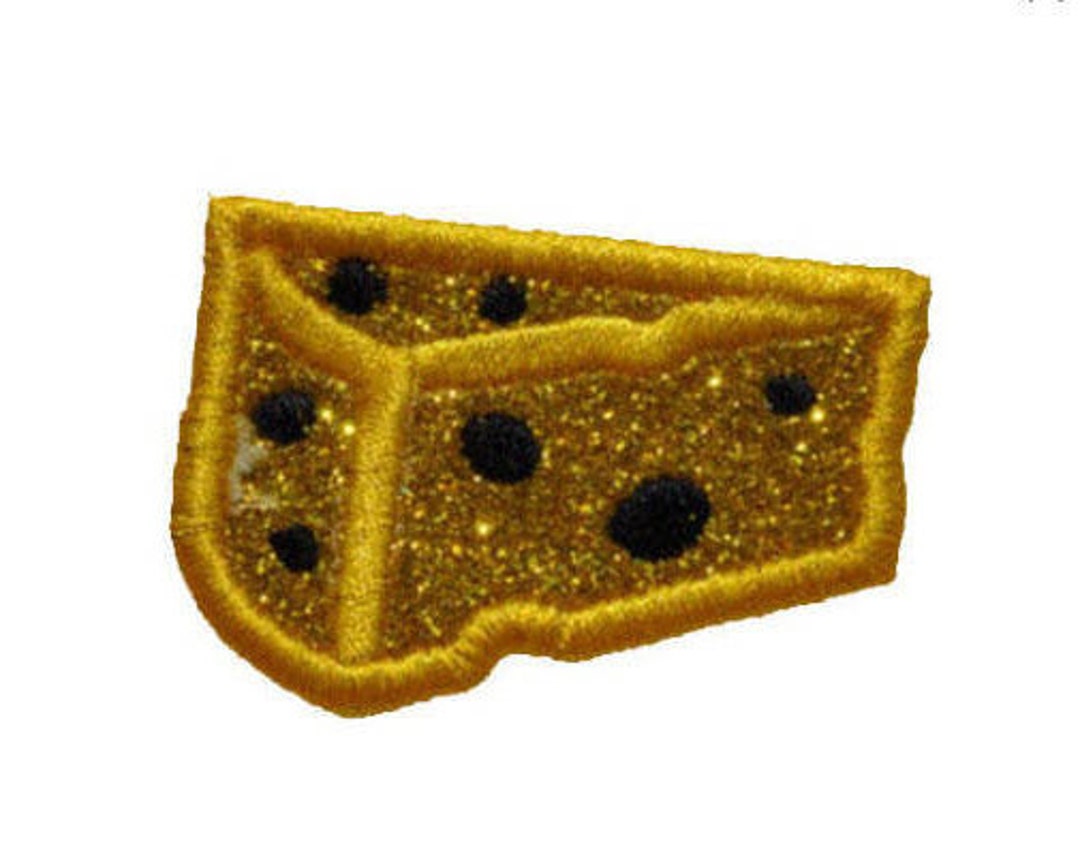 Cheddar Cheese Glitter Patch – Yellow Gold, Iron or Sew on (4 Inch ...