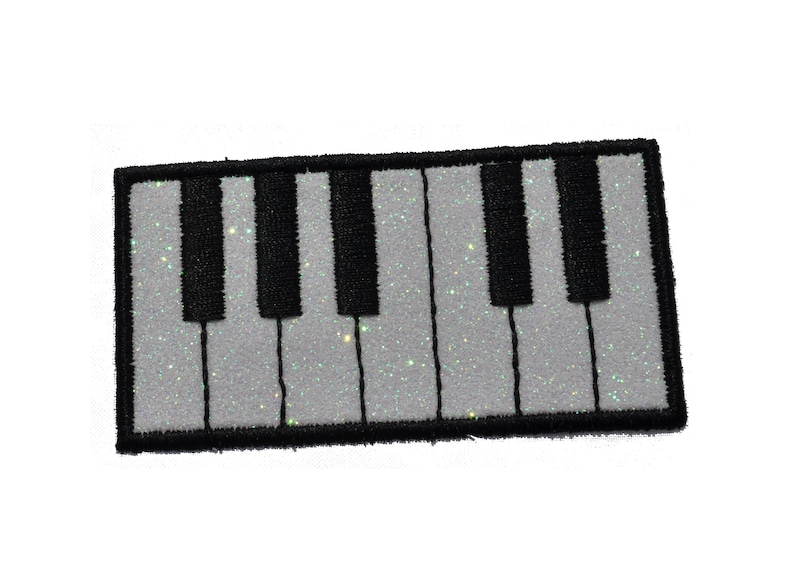Piano Keyboard Glitter Iron on Patches Choice of One in a - Etsy