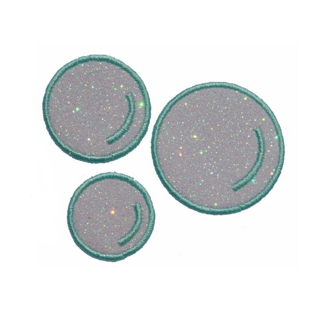 Bubbles Glitter Patch Tiny Bubbles Glitter Iron on Sew on Cute Bubble ...