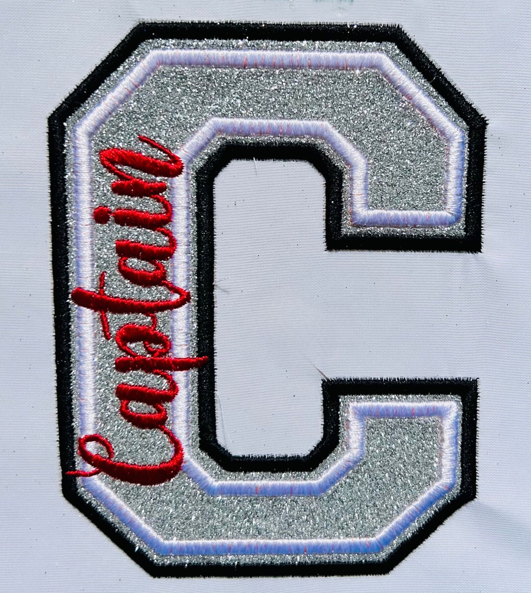 Letterman Patch Glitter Patch Captain Varsity Glitter Letter Letterman ...