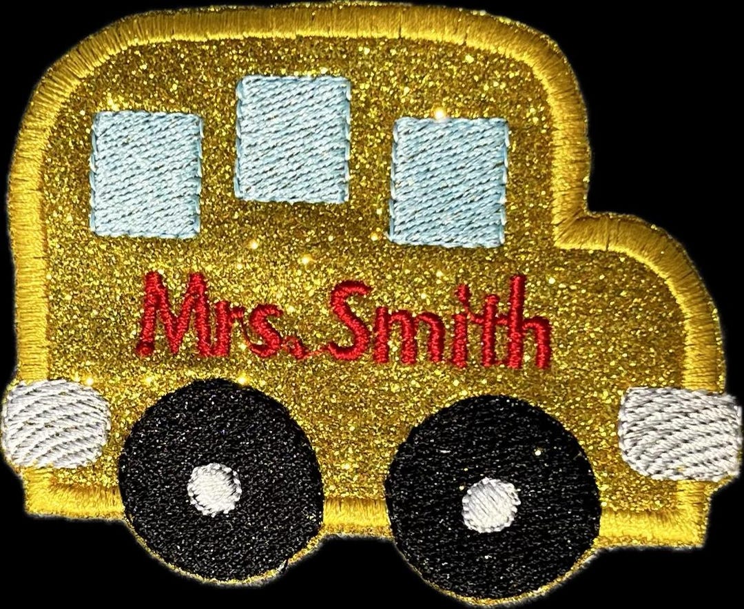 School Bus Patch 3.5 Inch Personalized Bus Driver Gift Teacher Gift ...