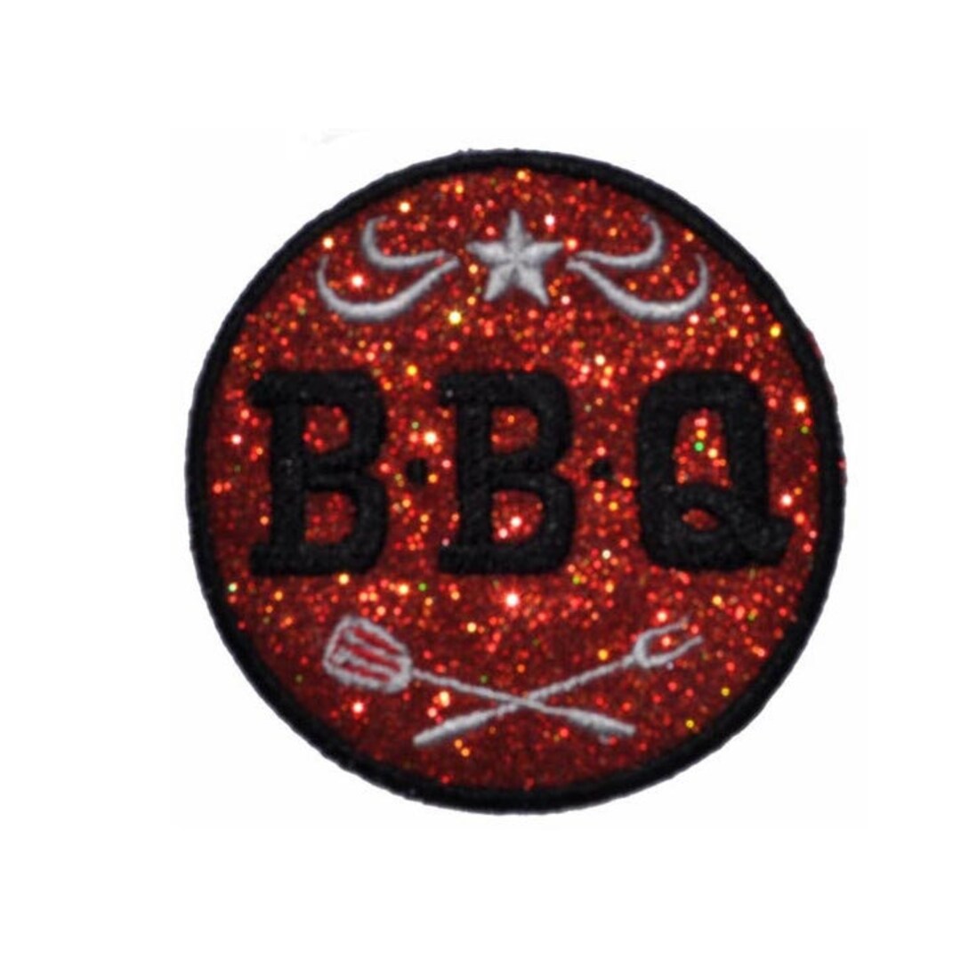 Barbecue Bbq Sparkle Glitter Patch Iron or Sew on Vinyl GL398 - Etsy