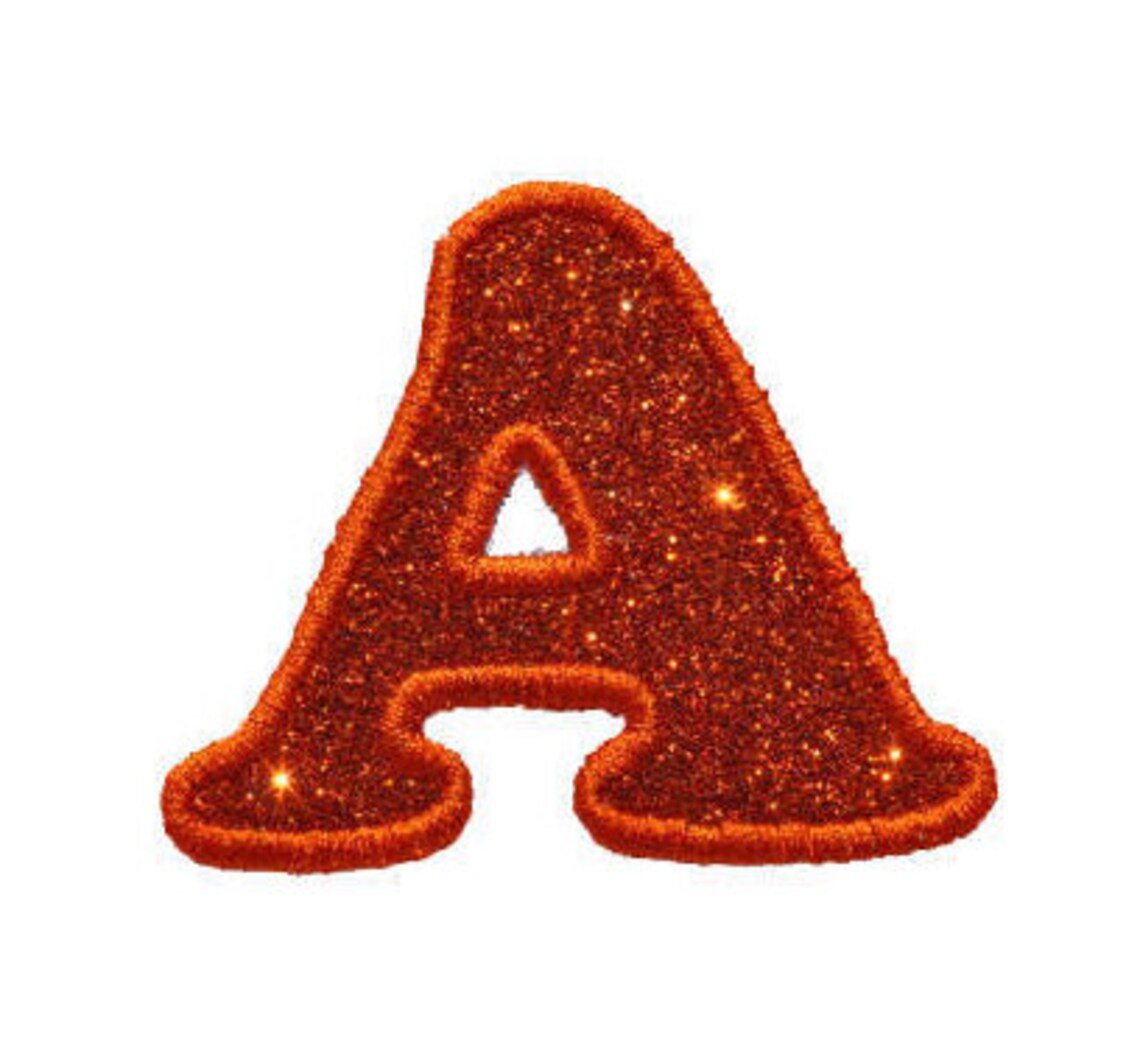 Cooper Font Sparkle Letter Patch Iron or Sew on Vinyl NO - Etsy