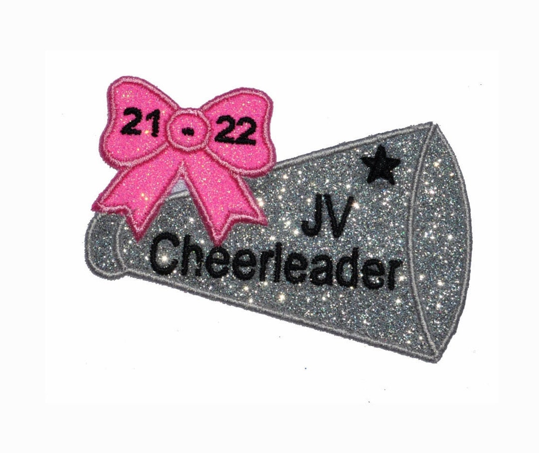 Sparkly Megaphone Embroidered Patches for Cheerleaders Patch Jv ...