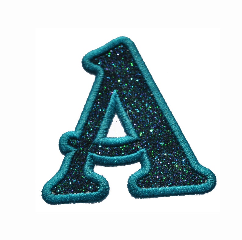 Logan Font Glitter Sparkle Letter Patch Iron or Sew on Vinyl - Etsy