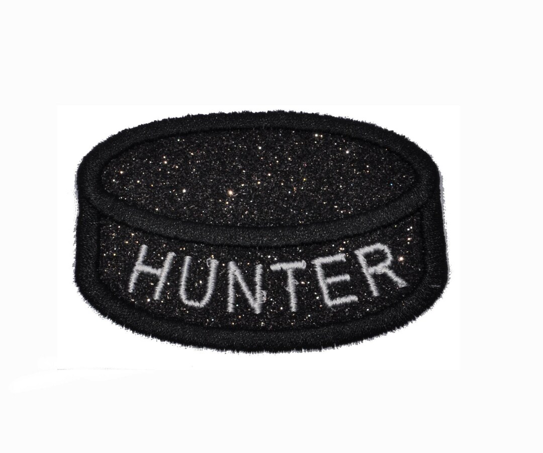 Hockey Patch Hockey Puck Glitter Patch Personalized Glitter Letterman ...