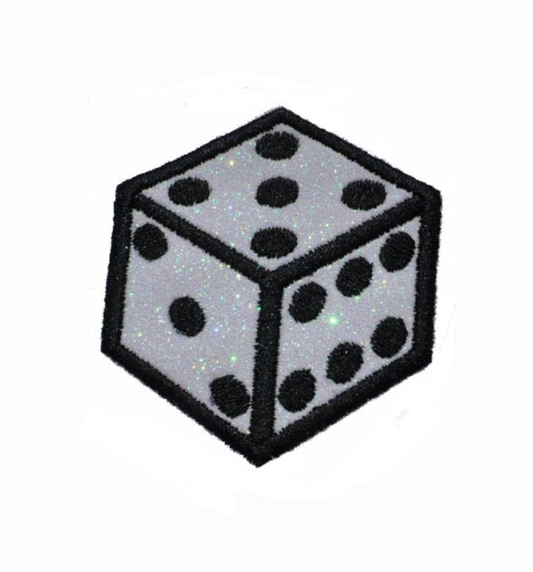 Dice Bunco Craps Patch - Iron or Sew on Glitter Vinyl - NO GLITTER MESS ...