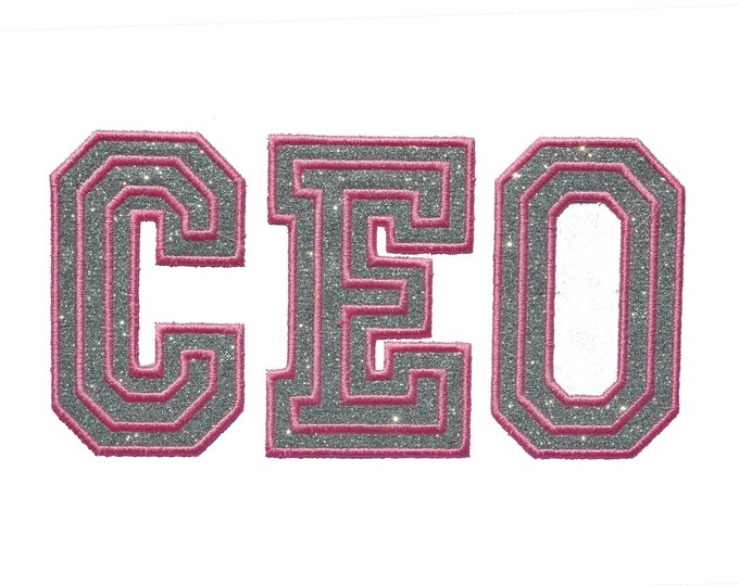 CEO Patch | Pink Embroidered Iron-on Patch - Etsy