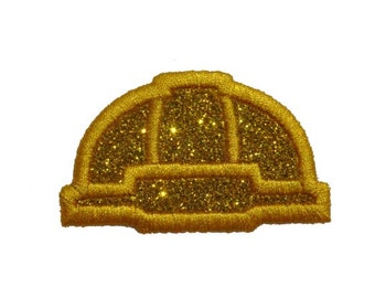 Hard Hat Construction Hat Glitter Sparkle Letter Patch Iron - Etsy