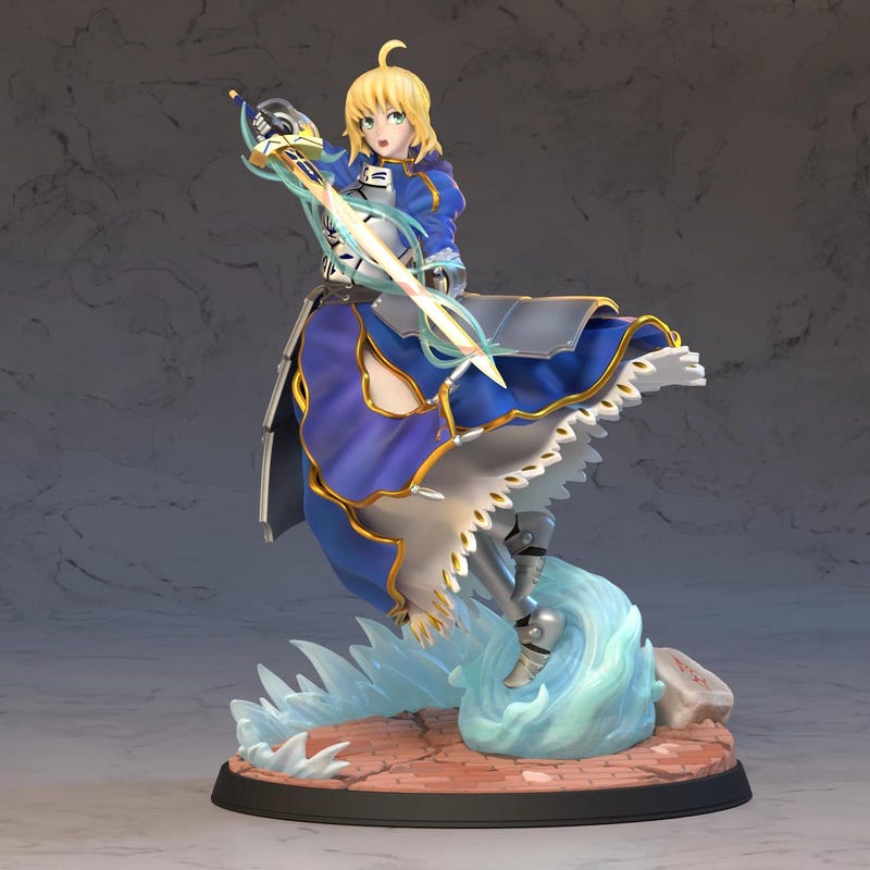 Saber Anime Figure - Etsy UK