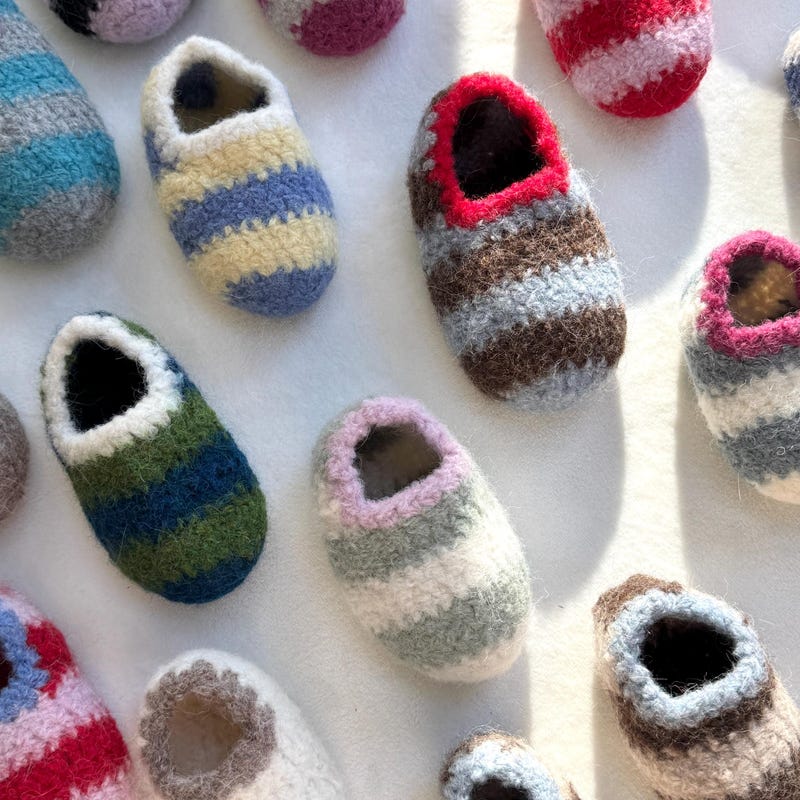 Toddler Wool Felt Slippers - Etsy UK