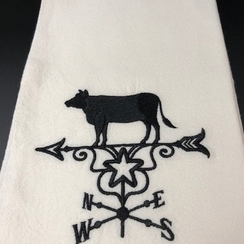Cowabunga Cow Flour Sack Towel. Kitchen Towel Cow. Dining Cow. | Etsy