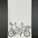 Hens on a Bicycle Chicken Flour Sack Towel. Machine Embroidered ...
