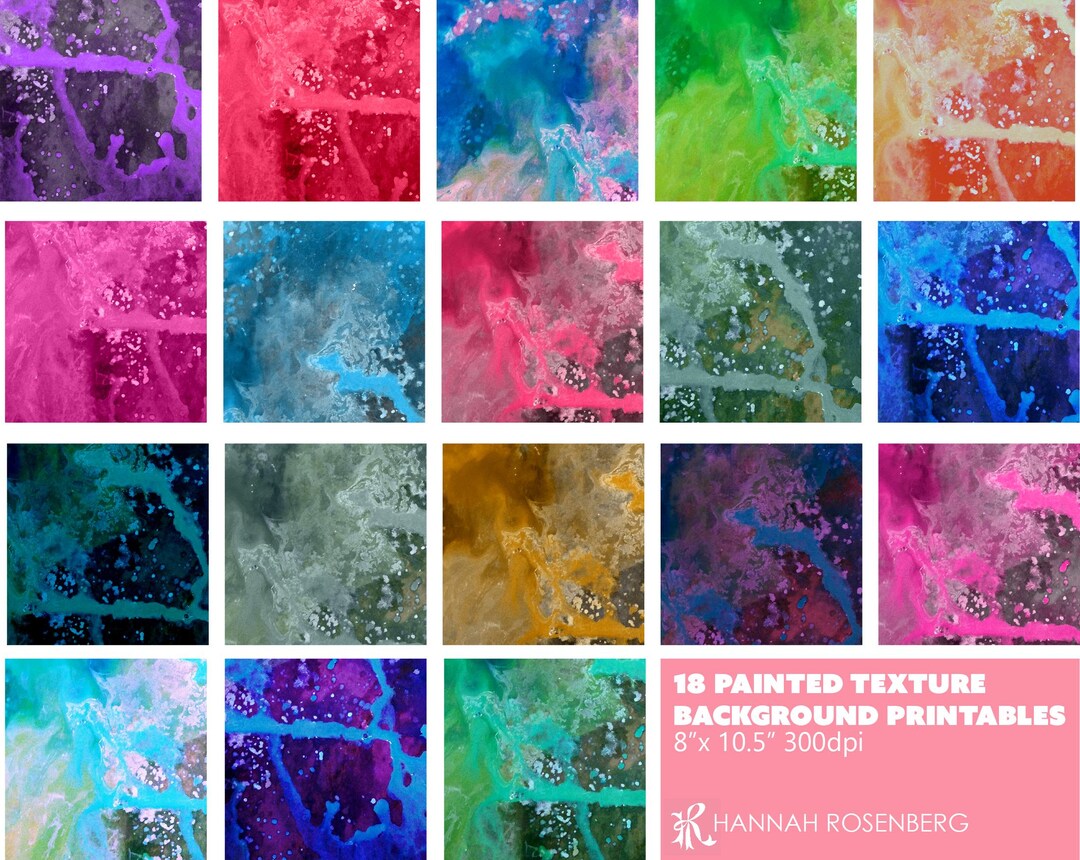 Painted Paper Texture Background Digital Art Printables, Scrapbook ...