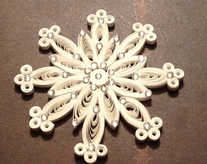 Paper Filigree Snowflake Quilled Snowflake Ornament White - Etsy