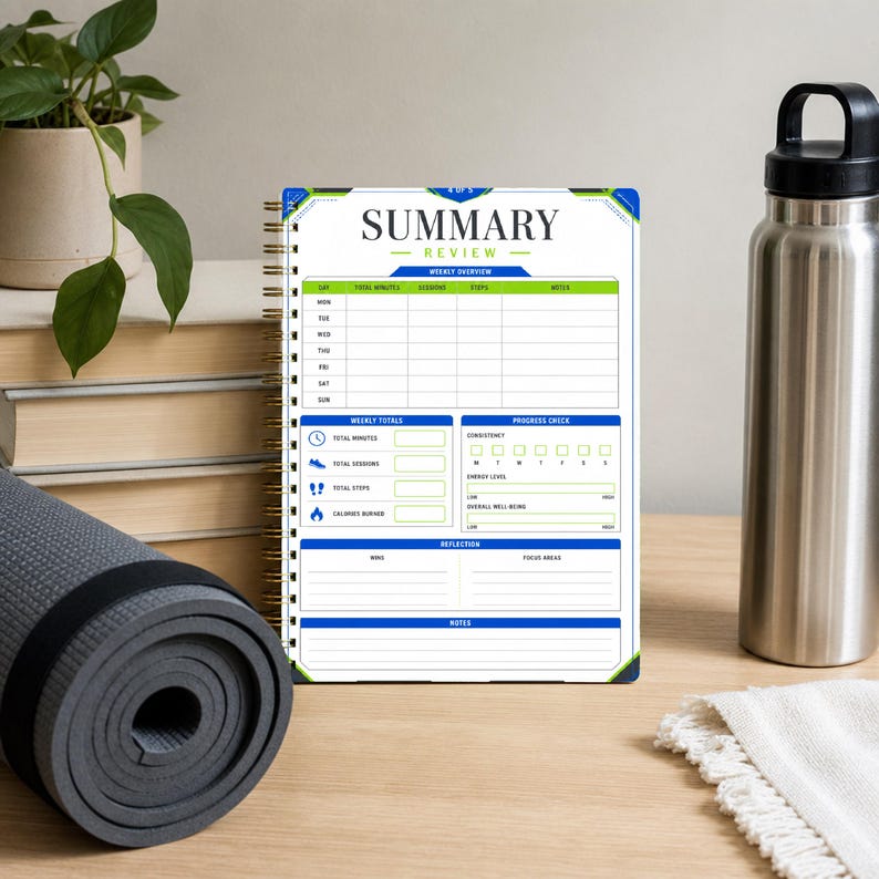 Gentle Activity Tracker Printable, Low Impact Movement Log, Wellness ...