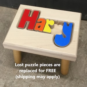 Name Puzzle Stool, Wooden Name Puzzle, Name Puzzles, Step Stool ...