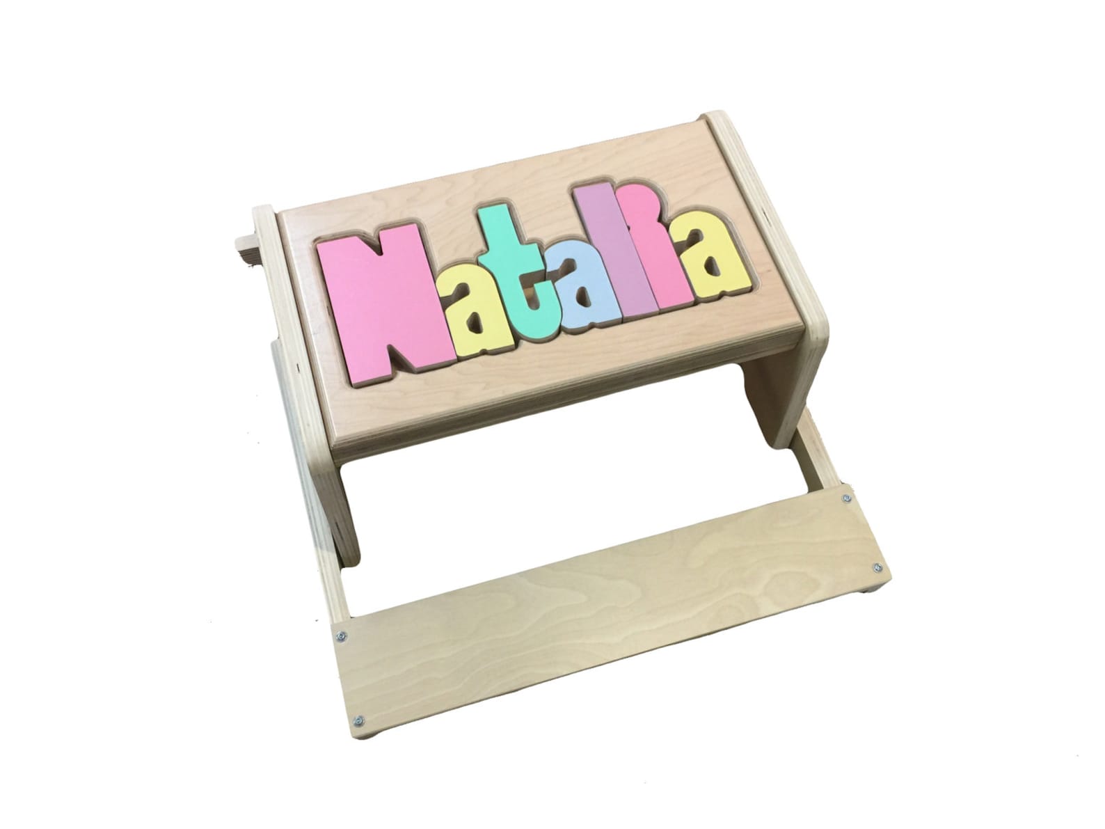 Flip Back Puzzle Stool Wooden Name Puzzle Name Puzzle Stool - Etsy