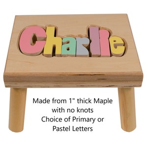 Name Puzzle Stool, Wooden Name Puzzle, Name Puzzles, Step Stool ...