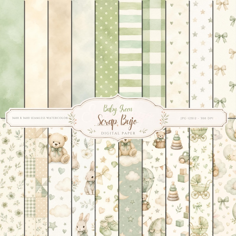 Scrapbook Baby Layout - Etsy