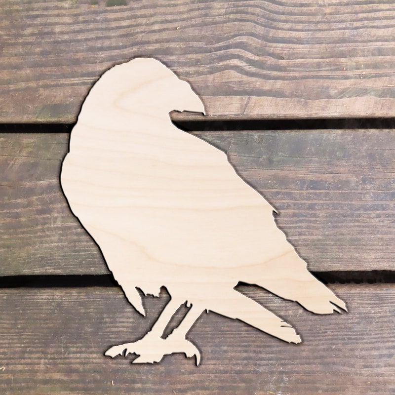 Wooden Crow - Etsy