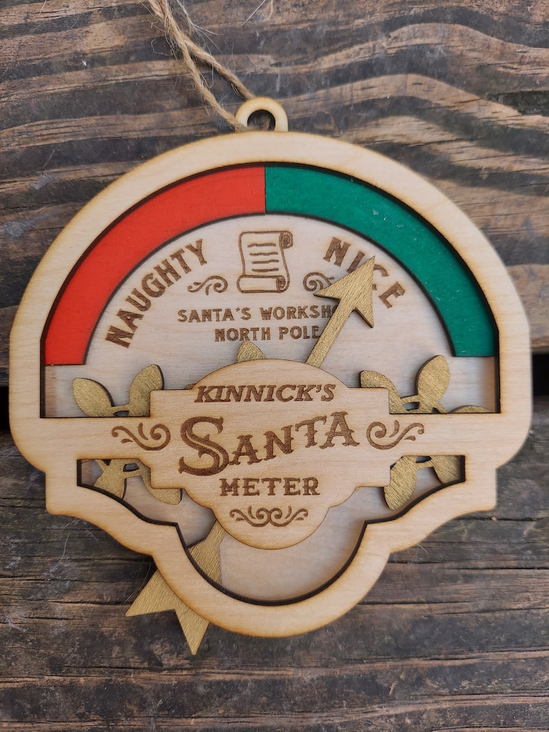 Personalized Santa Meter Ornament Naughty Nice Meter Custom - Etsy