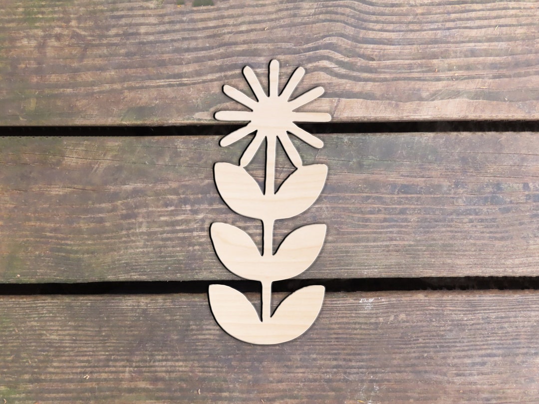 Unfinished Wood Daisy Shape, up to 11 Inches Wood Flower Cutout, Summer ...