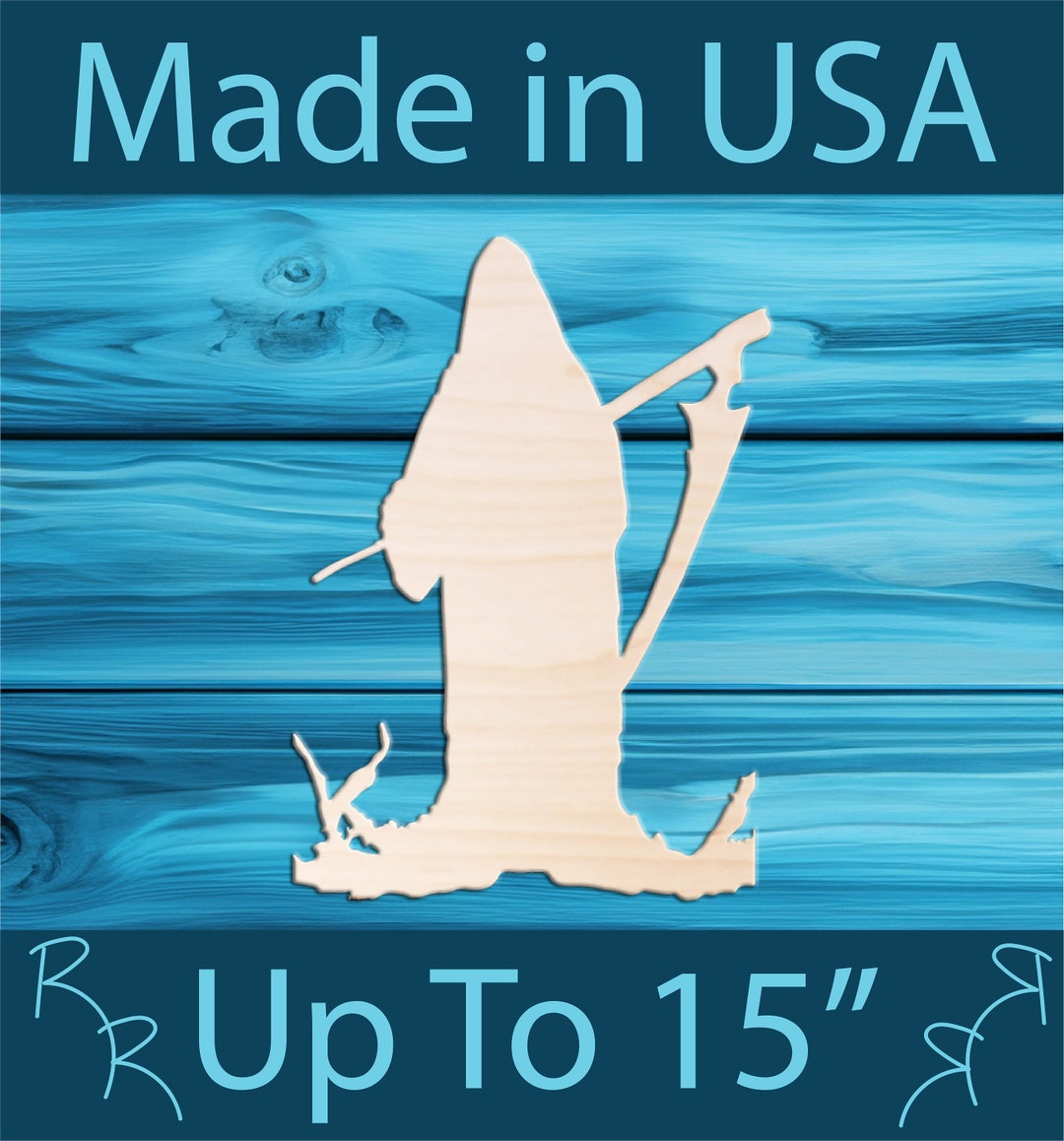 Unfinished Wood Reaper Cutout Shape. Laser Cut Wooden Halloween Craft ...