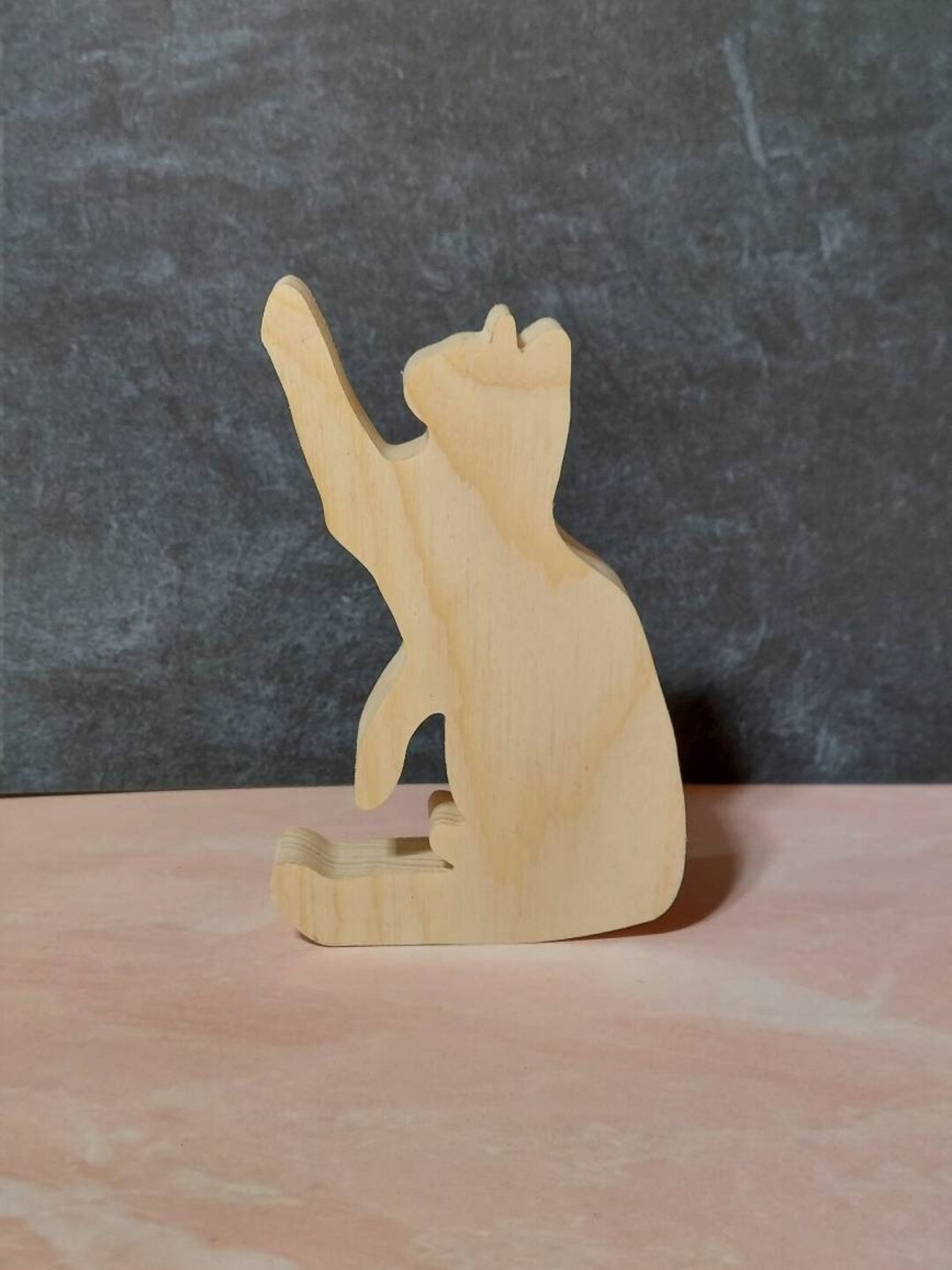 Unfinished Wood Cat Cutout, Freestanding Wooden Cat Shape, Unfinished ...