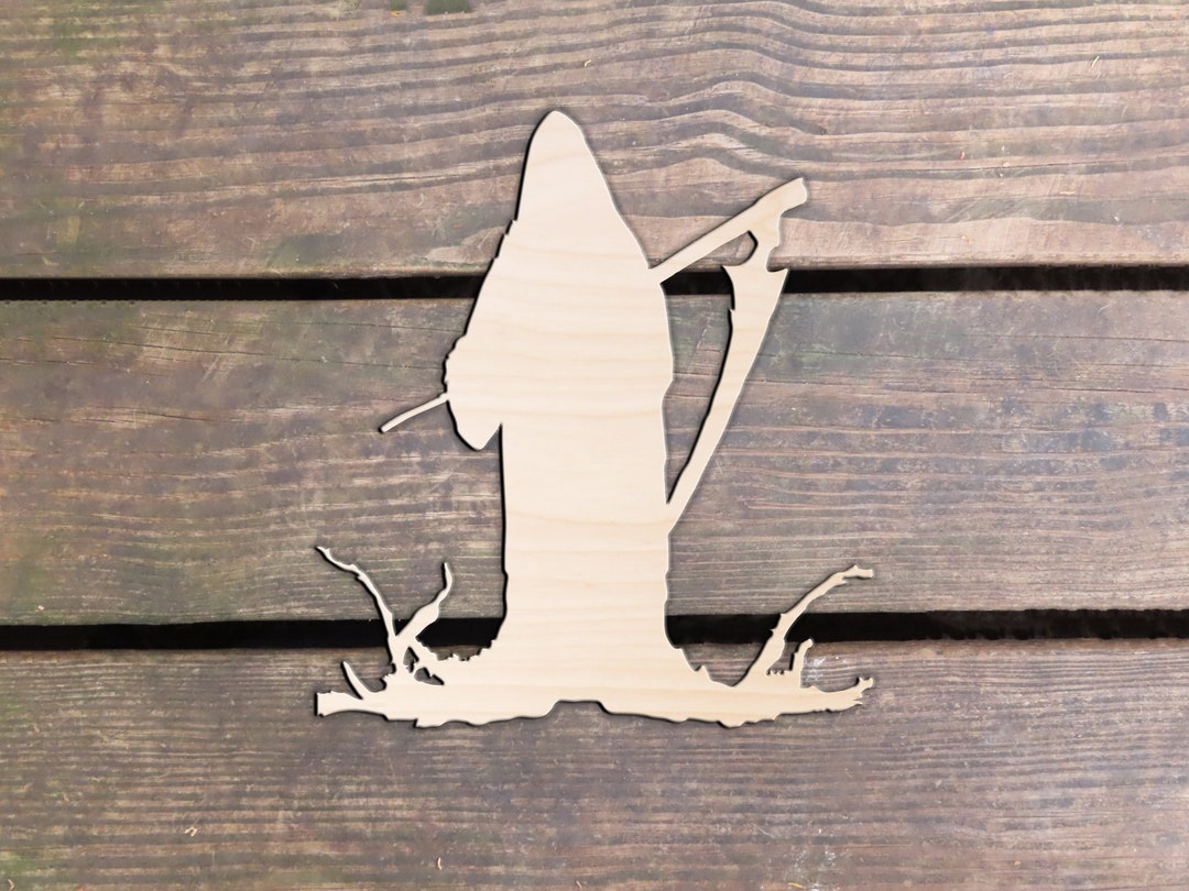 Wood Reaper Cutout, Wooden Reaper Cutout, Halloween Cutout, Wood Reaper ...