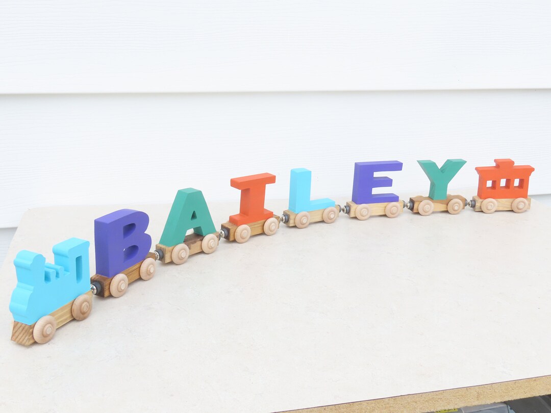 Letter Train Name Puzzle for Kids. Personalized Train for Boys. Child's ...