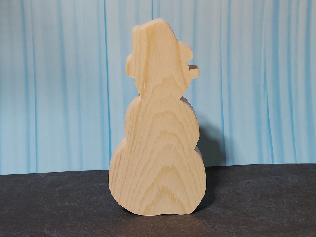 10 or 20 Unfinished Wood Snowman Cutout. Standing Wooden Snowman Shape ...