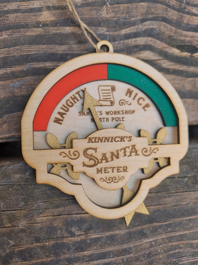 Personalized Santa Meter Ornament Naughty Nice Meter Custom - Etsy
